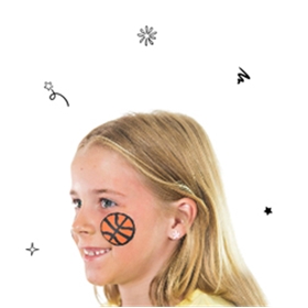 Easy Cheek Face Paint Basketball